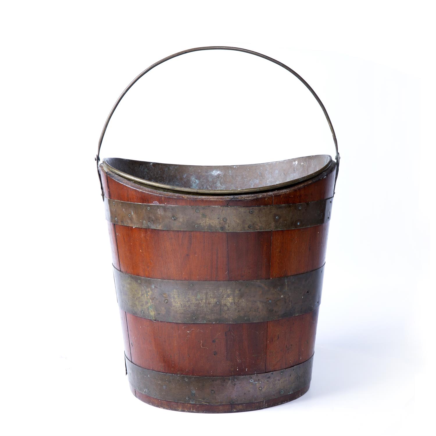 Lot 340 - Mahogany peat bucket
