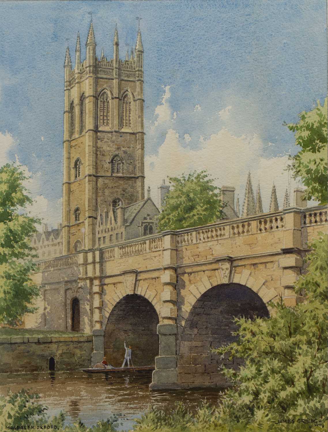 Lot 407 - James Greig (1861-1941) 'Magdalen, Oxford',
