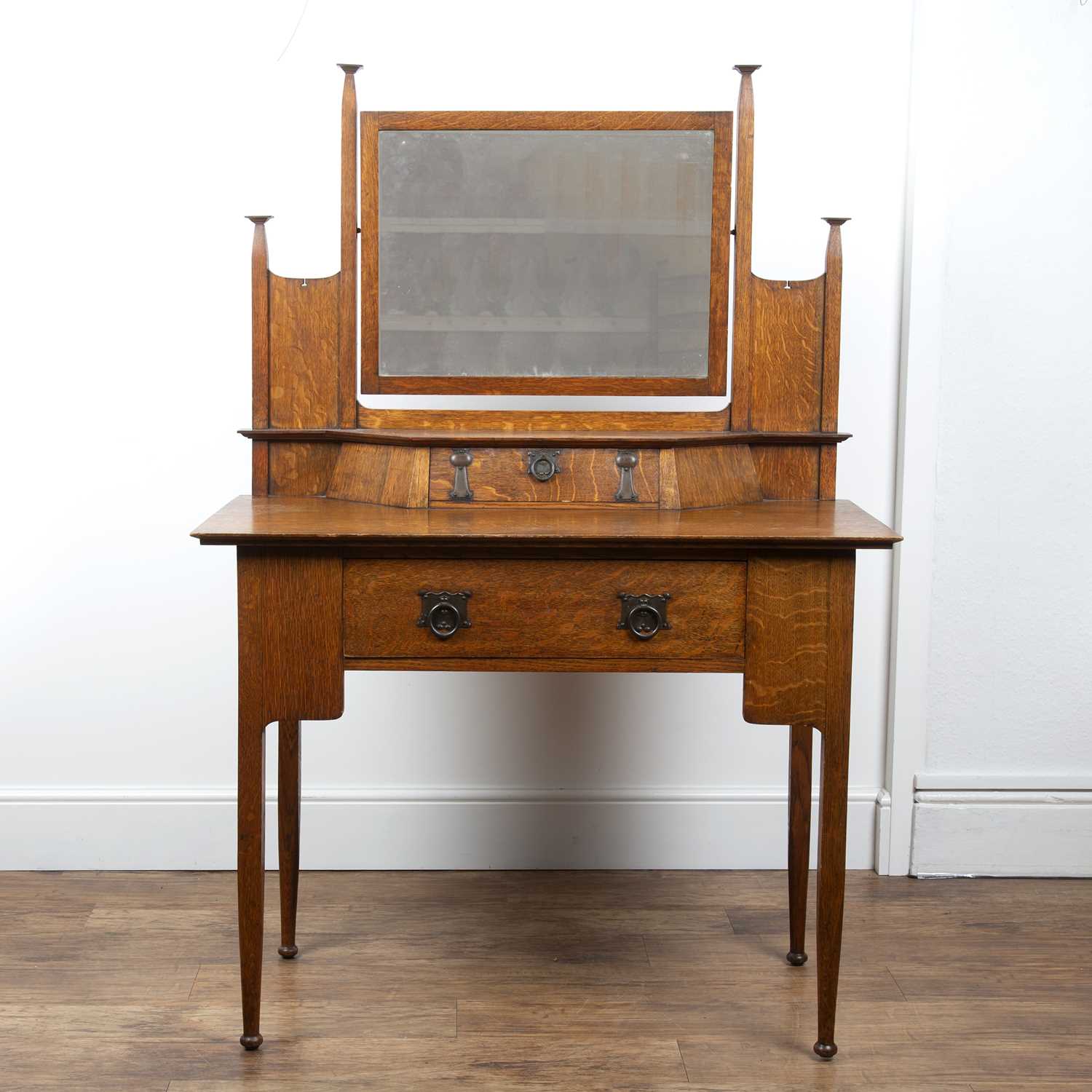 Lot 68 - Arts and Crafts dressing table oak, with