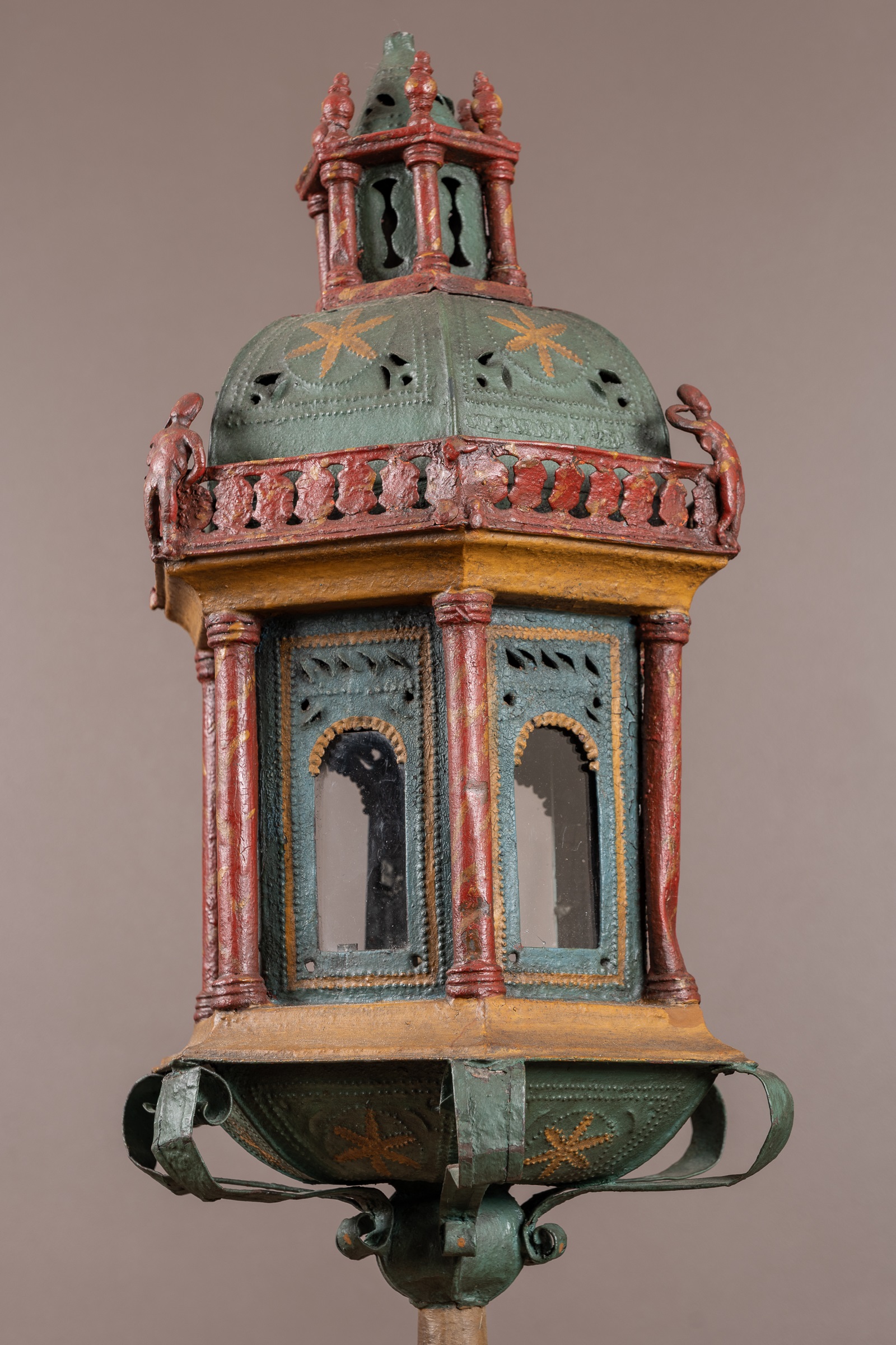 Lot 265 - A hexagonal hall lantern styled as a Greek