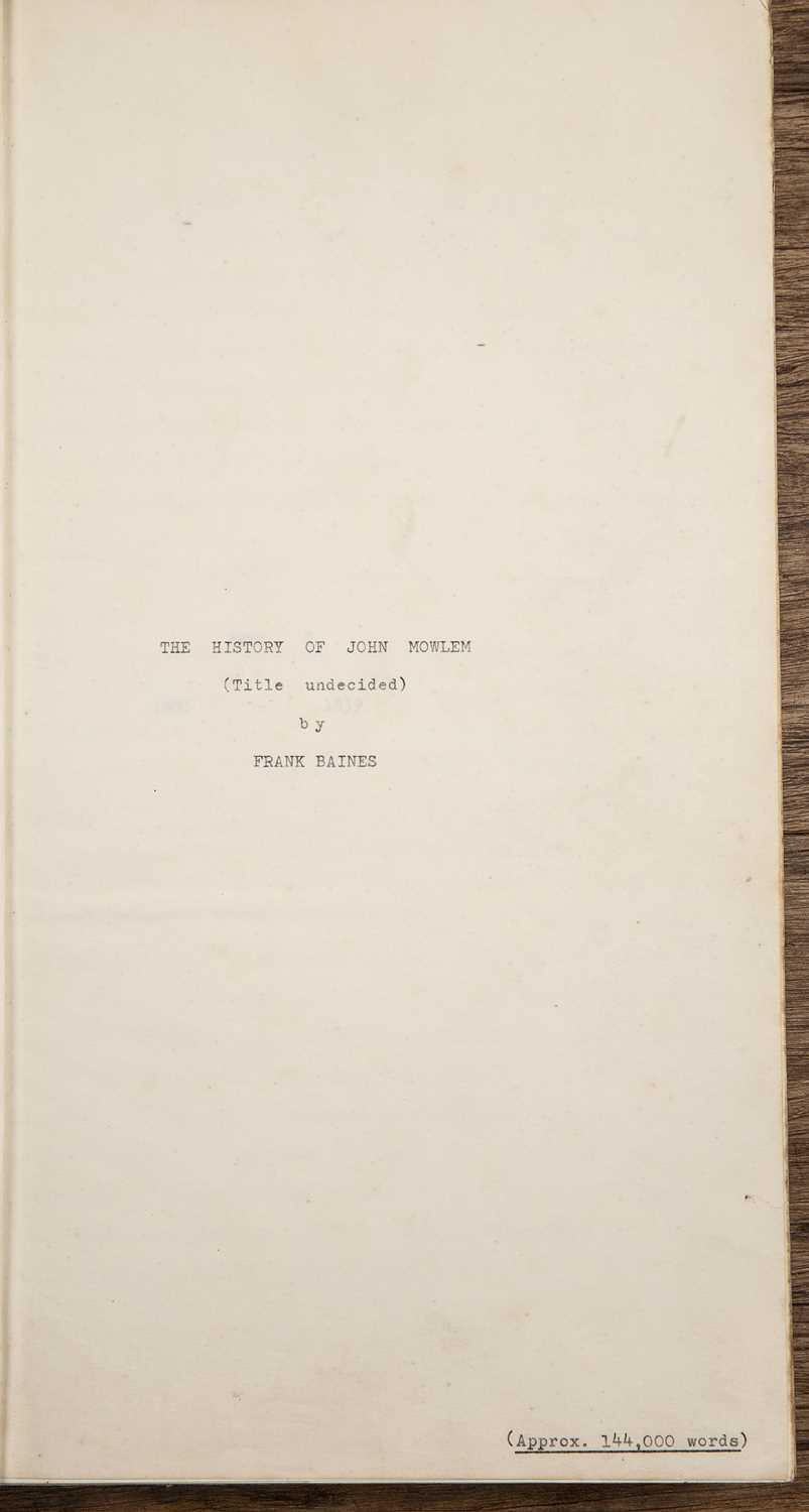 Lot 221 - Author's proof, 'The History of John Mowlem'