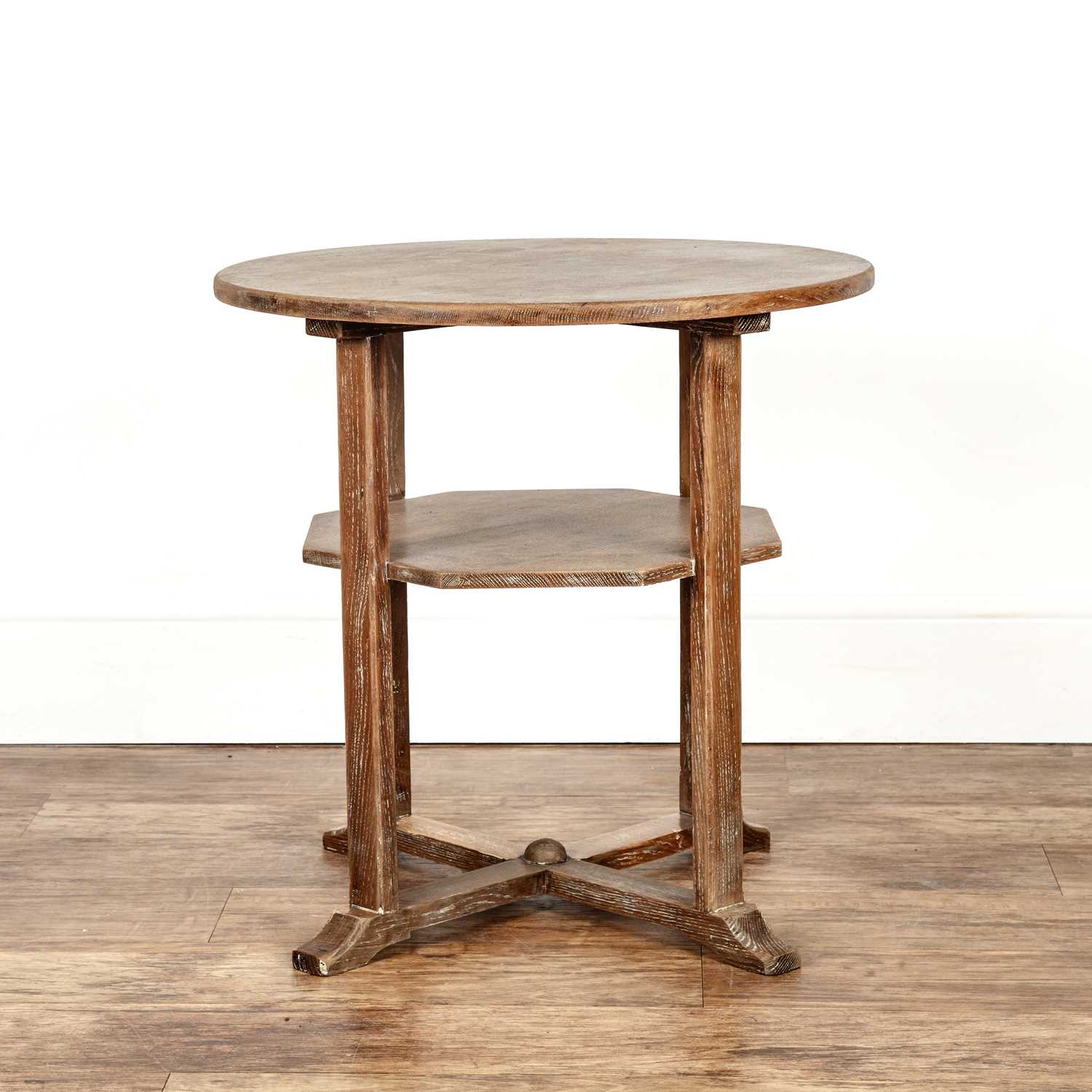 Lot 1 - Attributed to Heals Limed oak, table with
