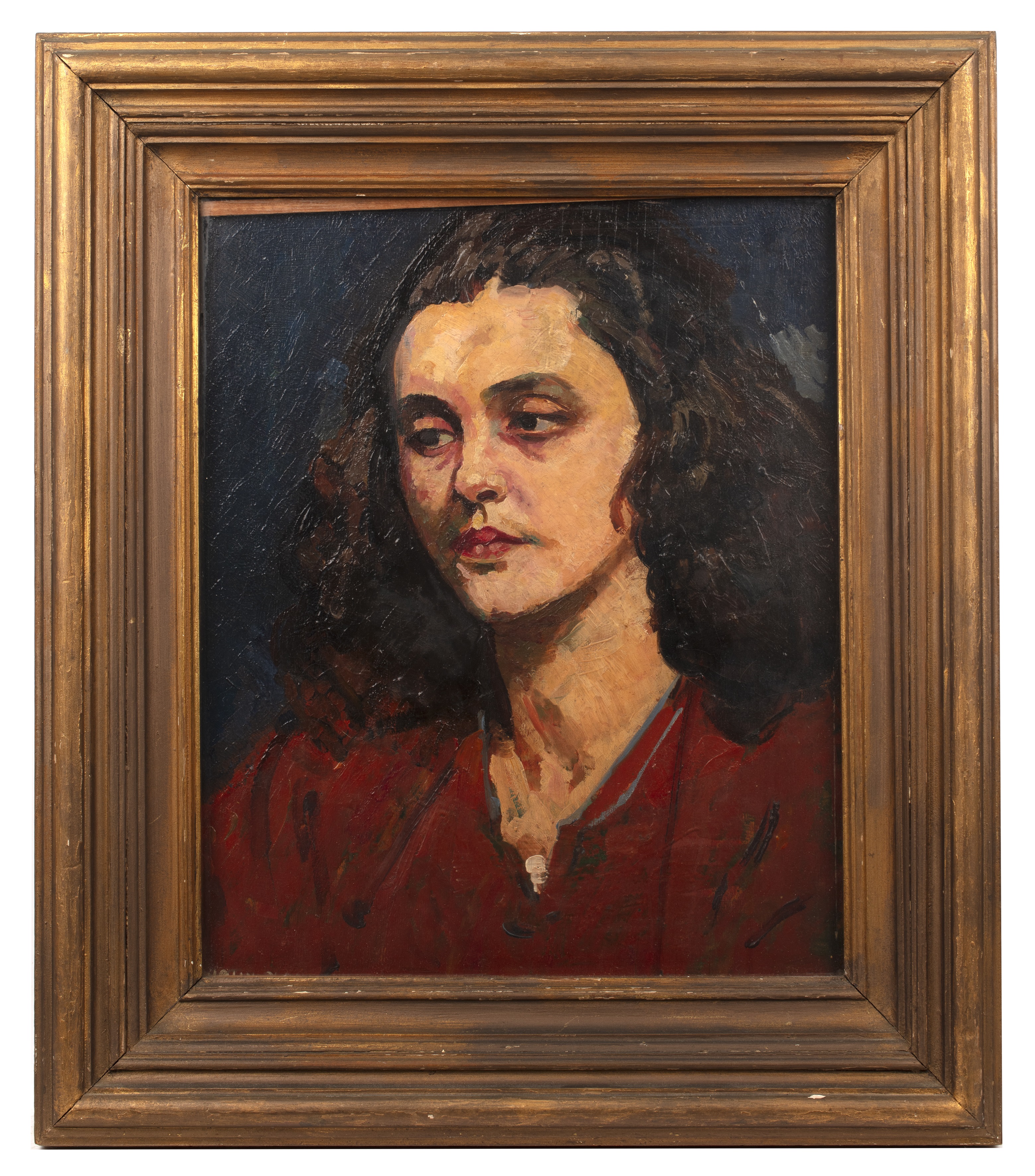 Lot 306 - John Flanagan (1895-1976) Portrait of a lady,