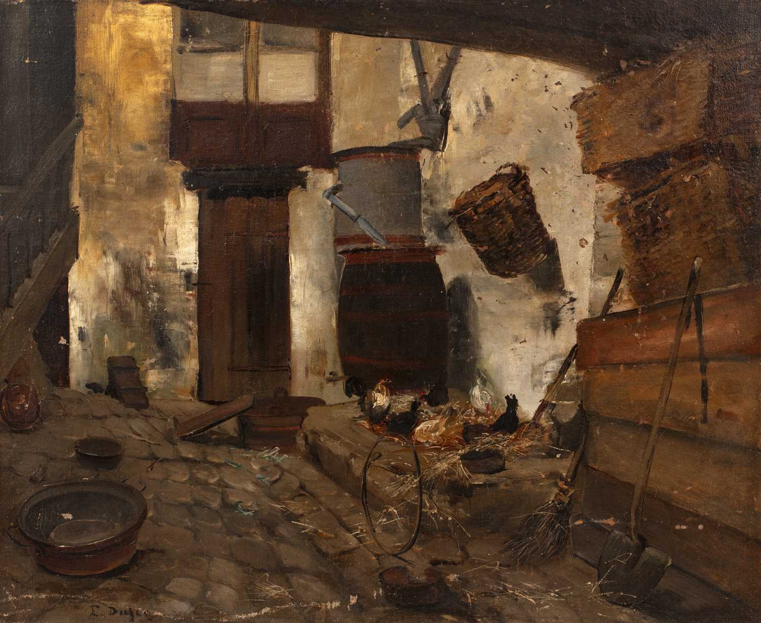 Lot 504 - Édouard-Jacques Dufeu (1836-1900) A barn
