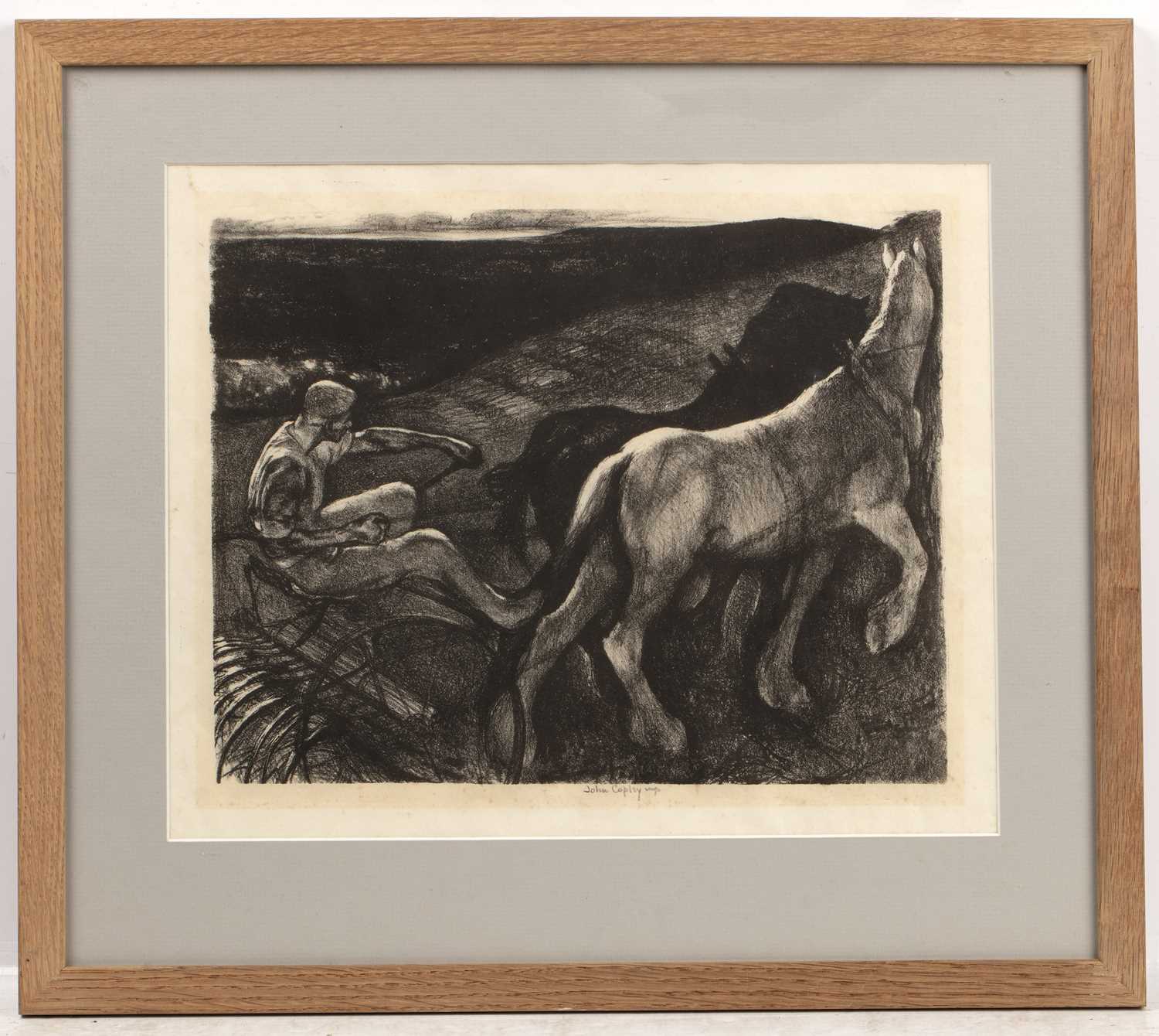 Lot 59 - John Copley (1875-1950) 'The Horse Rake',