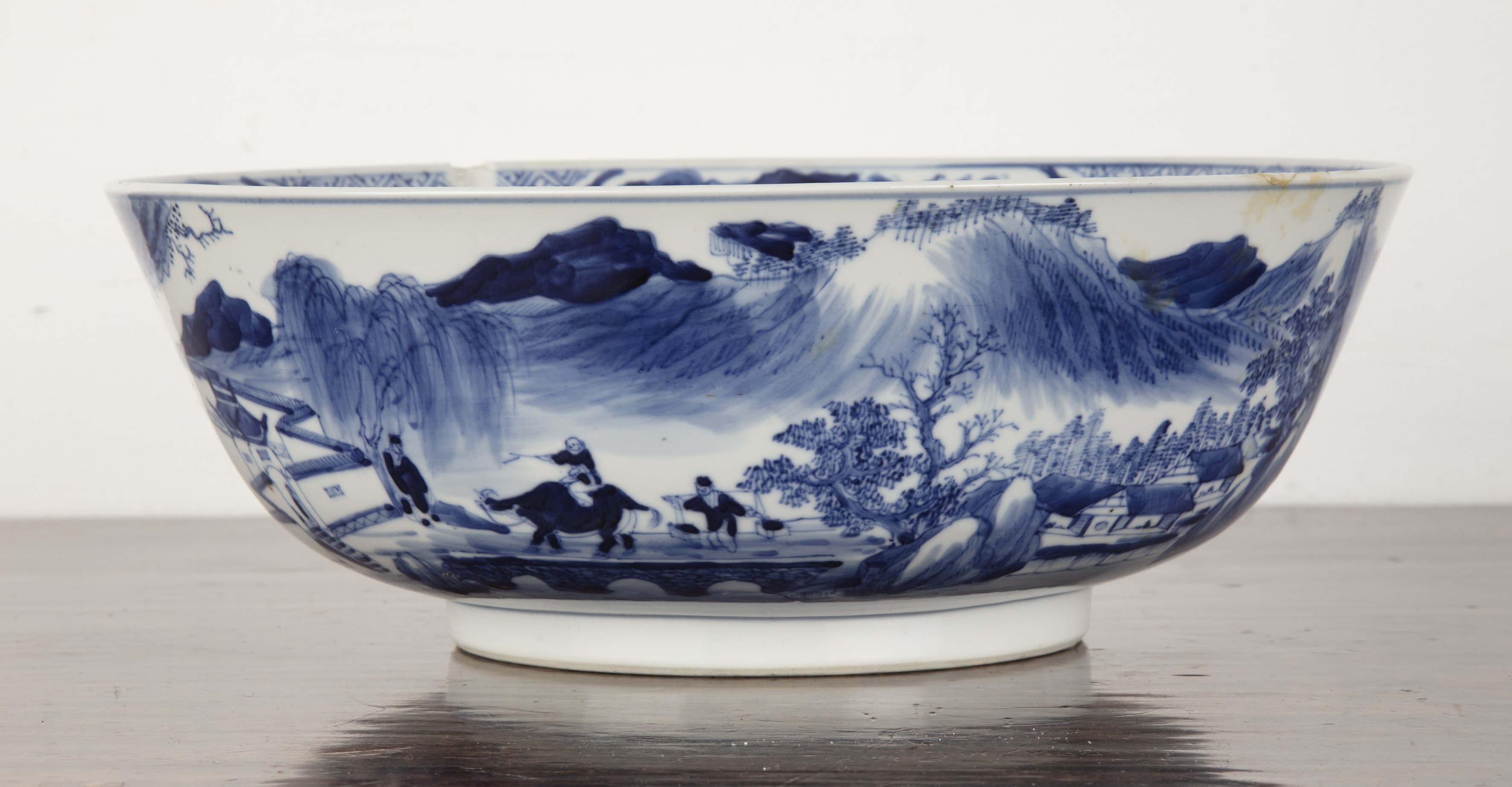 Lot 9 - Blue and white porcelain large bowl Chinese,