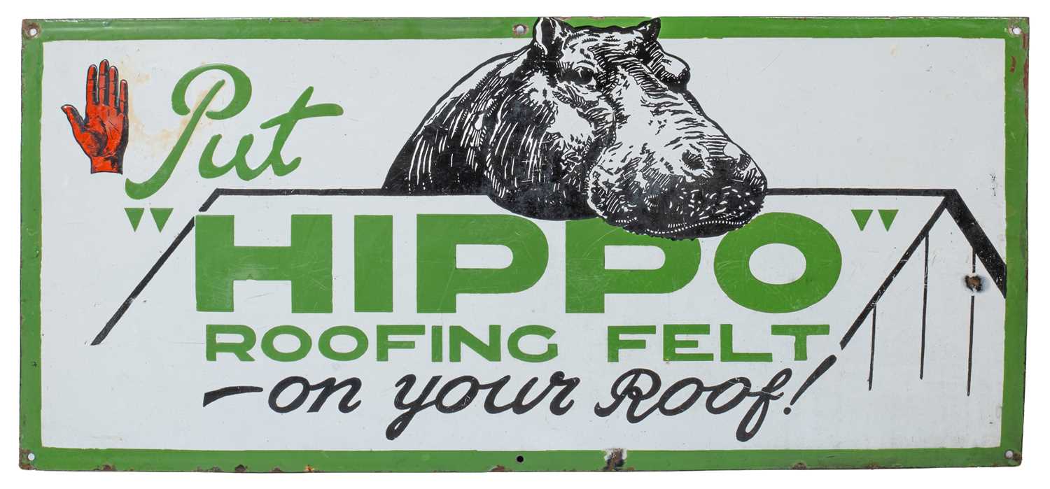 Lot 1207 - An antique enamel advertising sign for