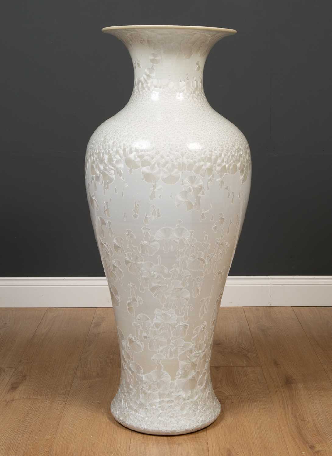 Lot 310 - A large porcelain vase of baluster form with