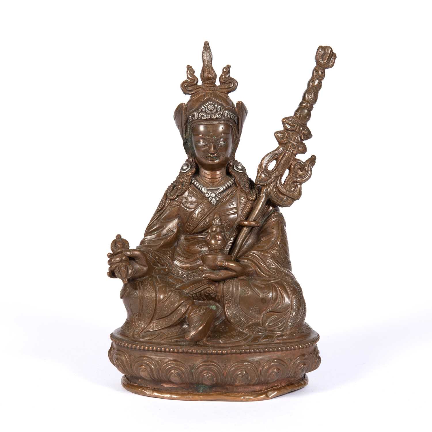 Lot 187 - A 19th Century Tibetan seated Buddha, cast