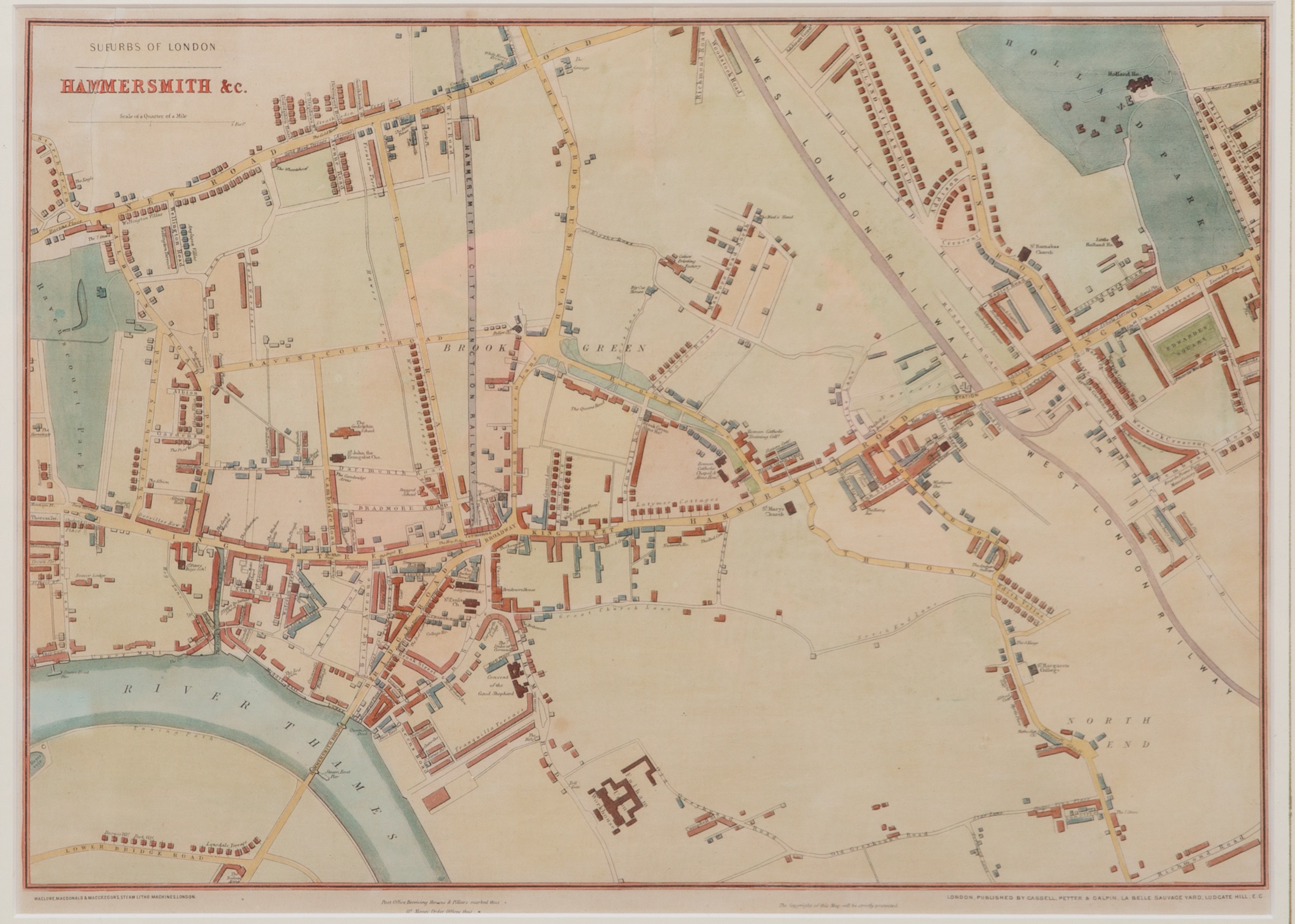 Lot 108 - A map of the London suburb of Hammersmith